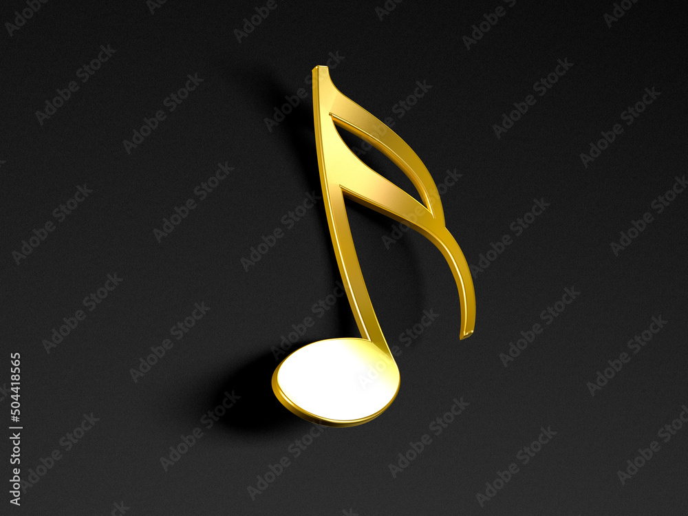 Concepto de canción y melodía. Fondo musical. Notas musicales doradas ...