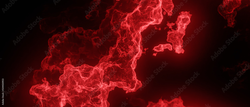 Fire clouds space background. 3d rendering Stock Illustration | Adobe Stock