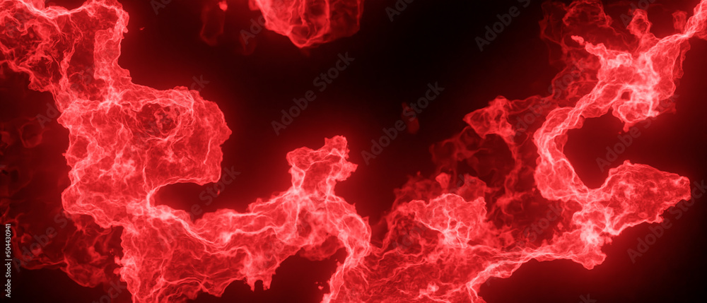 Fire clouds space background. 3d rendering Stock Illustration | Adobe Stock