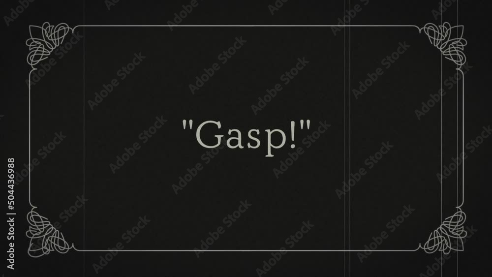 Set of 7 vintage silent movie caption cards with exclamation intertitle ...