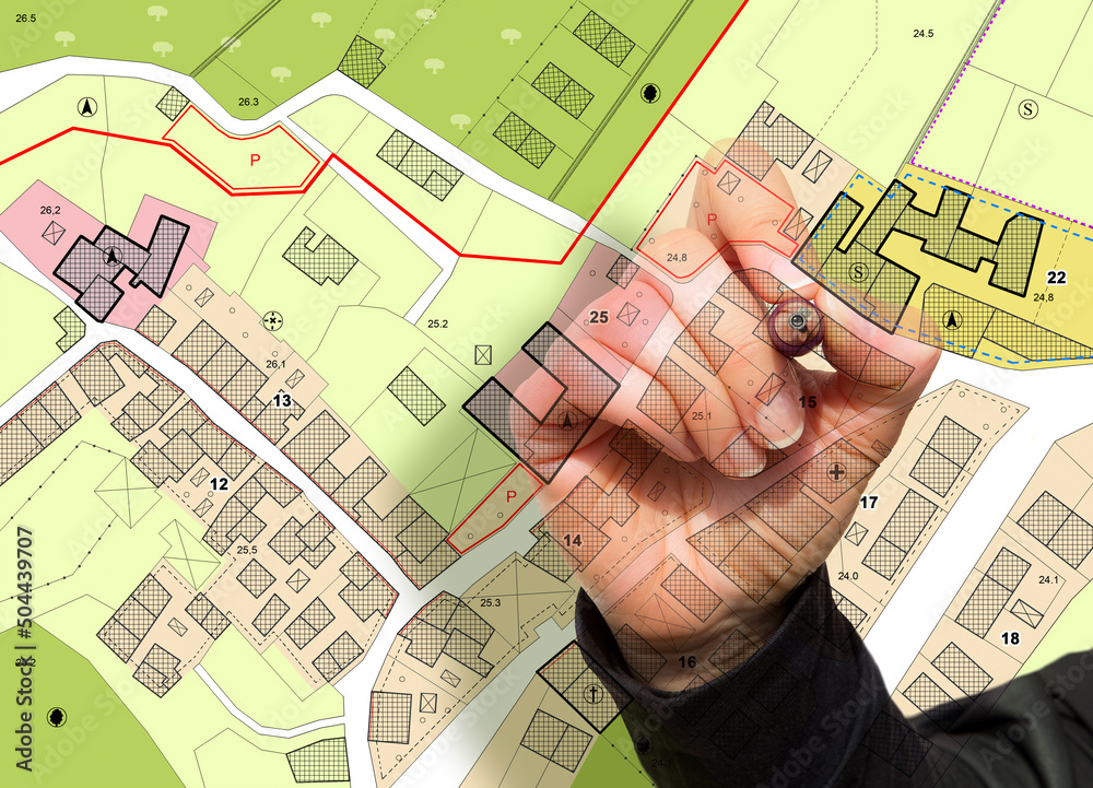 Imaginary General Urban Plan with indications of urban destinations ...