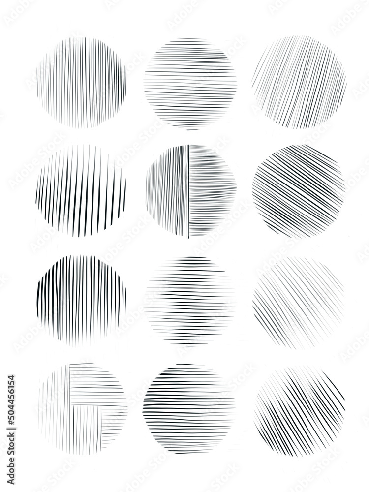 Sketch hatching patterns, abstract hand-drawn backgrounds. Set texture ...
