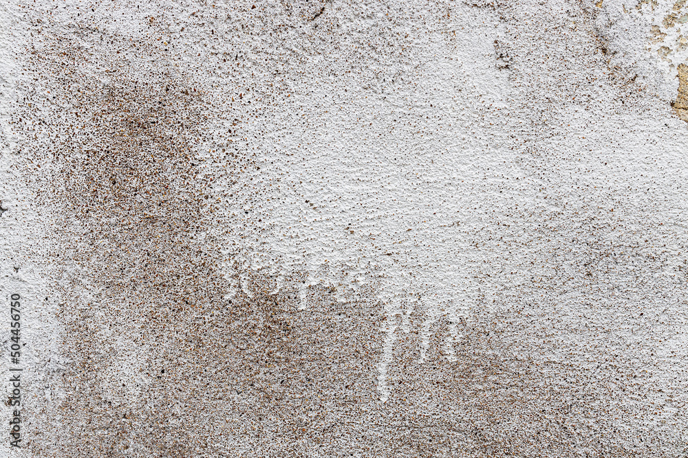Peeling plaster on an old painted wall. texture background. Gray ...