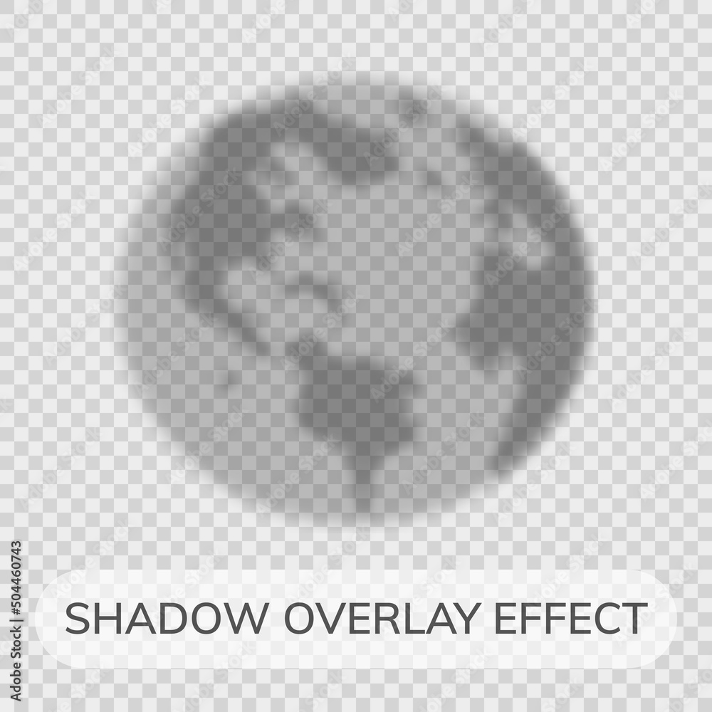 Shadow overlay effect for World environment day. Planet map shadow ...