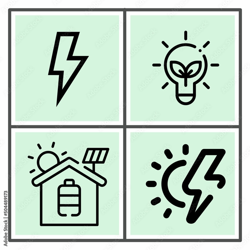 various Renewable Energy Symbols graphics design illustration. Stock ...