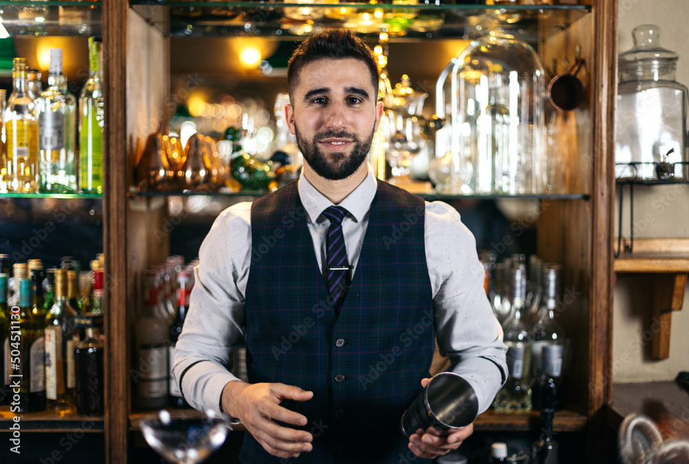 Professional young bartender Stock Photo | Adobe Stock