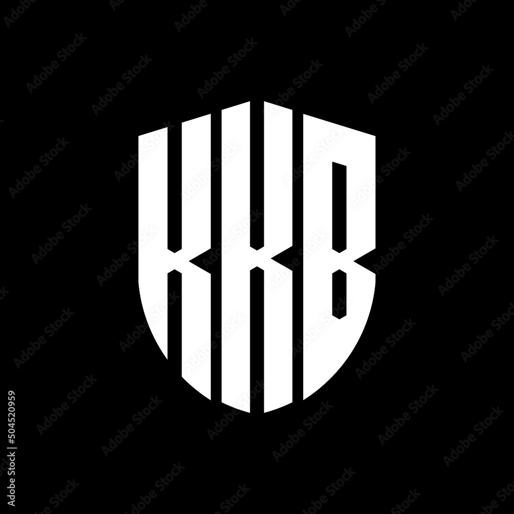 KKB letter logo design. KKB modern letter logo with black background ...