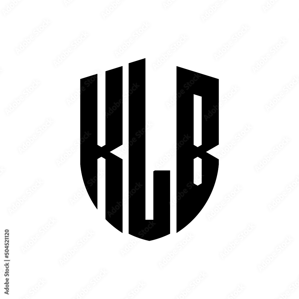 KLB letter logo design. KLB modern letter logo with black background ...