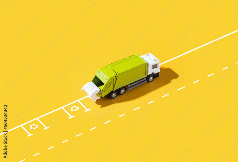 Garbage truck Stock Photo | Adobe Stock