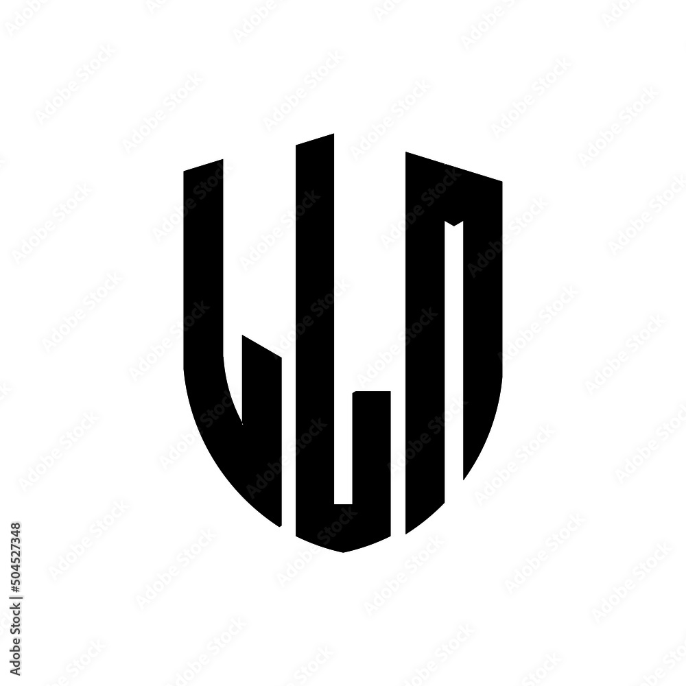 LLM letter logo design. LLM modern letter logo with black background ...