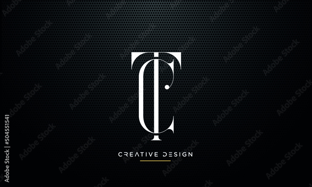 Modern abstract letter TC, CT luxury logo design. Minimal TC, CT ...