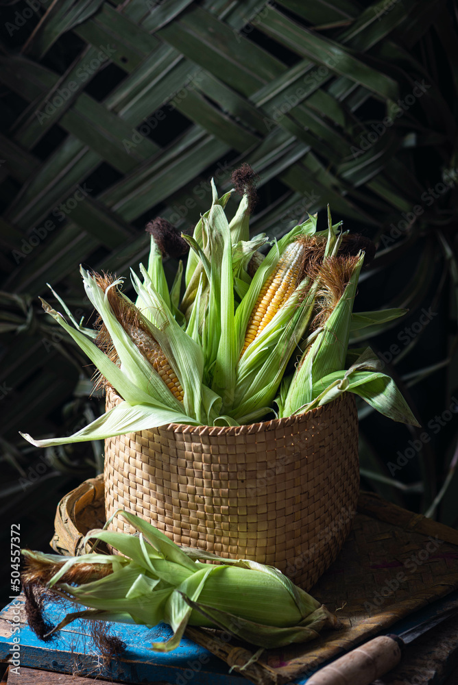 Still-life with country corn Stock Photo | Adobe Stock