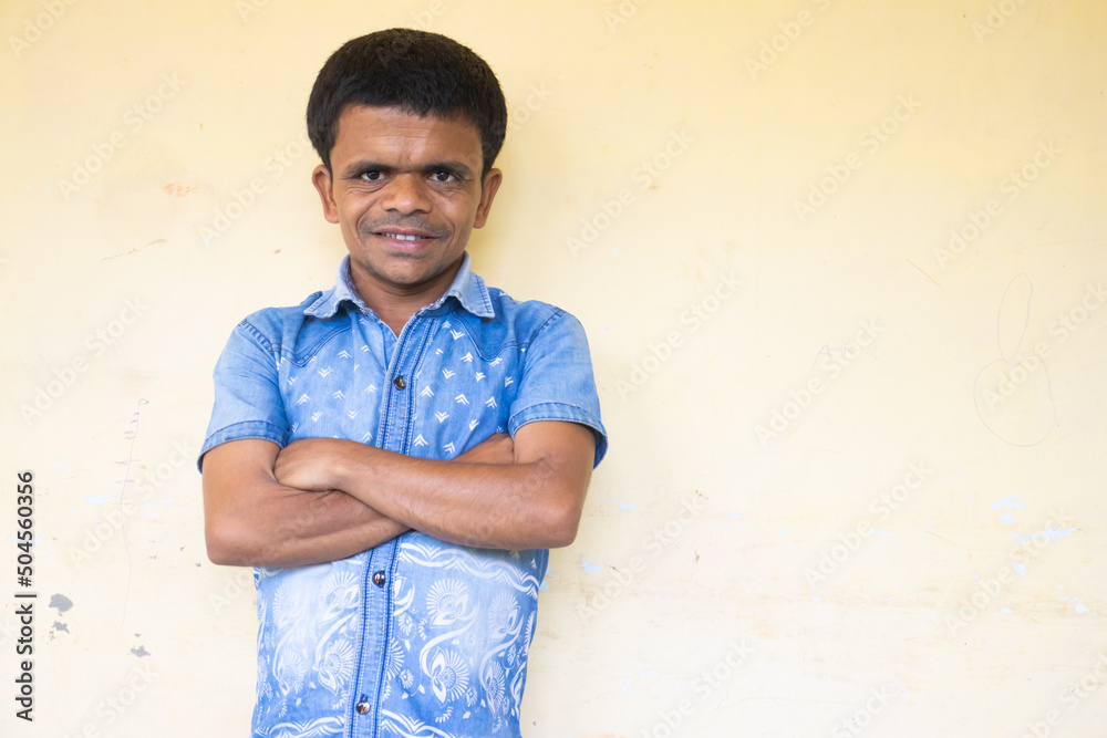 Portrait of small man Stock Photo | Adobe Stock