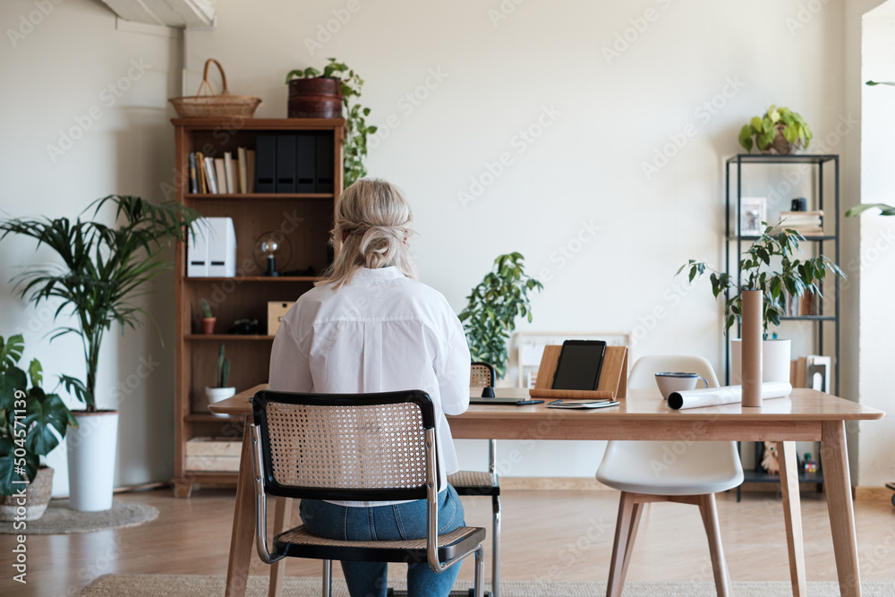 Business woman working on the office table Stock Photo | Adobe Stock