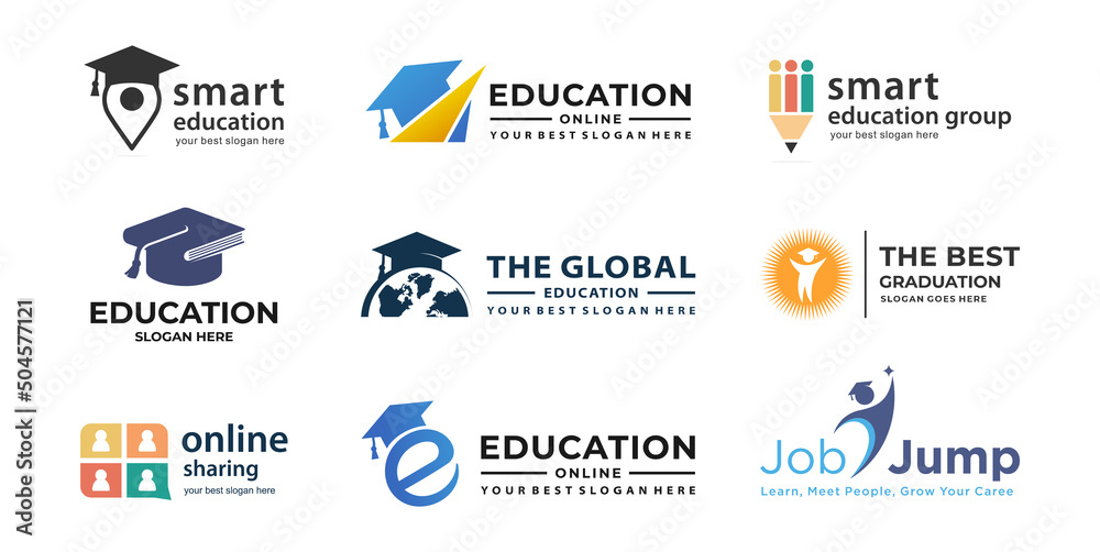 Best educational logo collection, perfect template for education ...