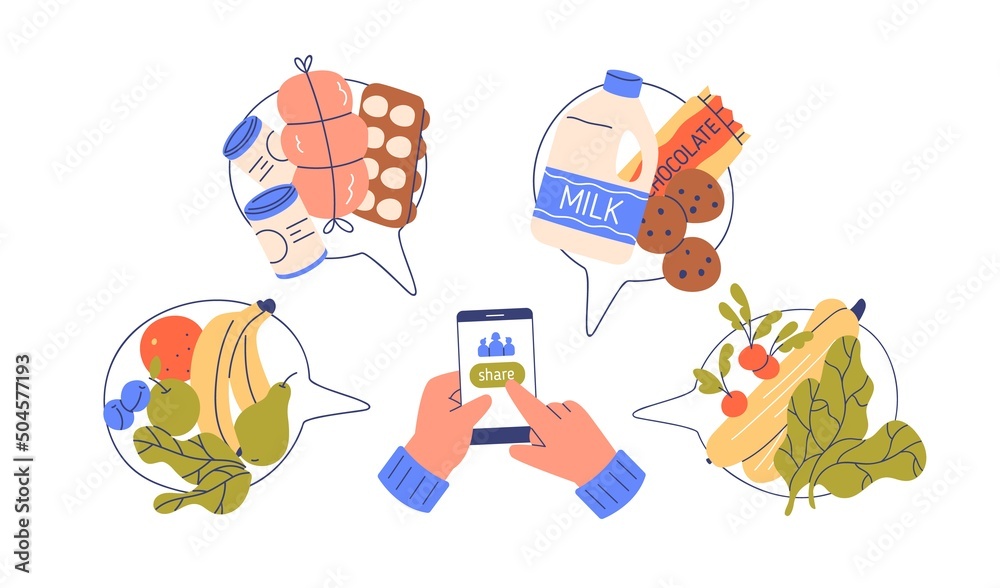 People Sharing Food Clipart