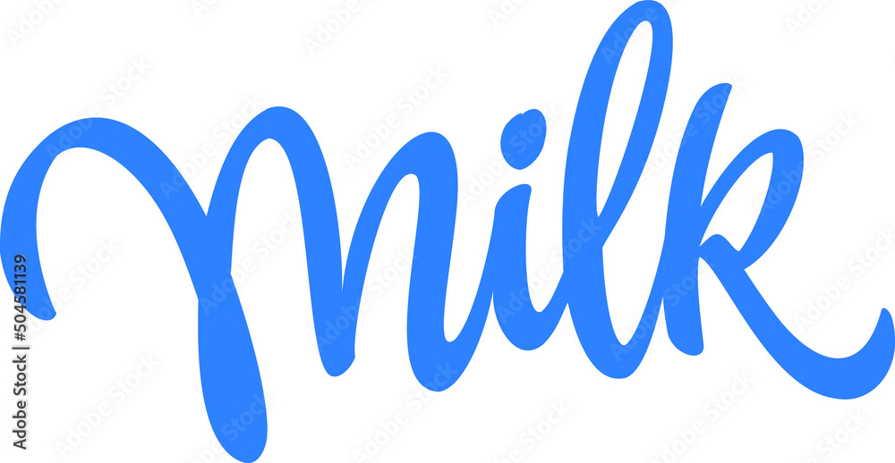 Milk handwritten vector inscription. Milk logo. Milk label. Lettering ...