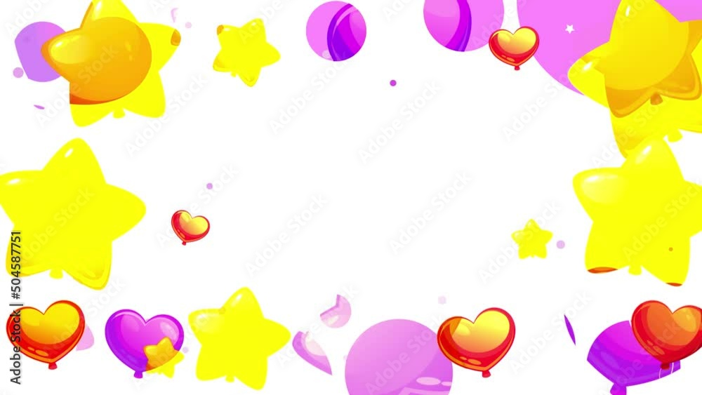 Birthday background 2D animation 4k footage, birthday celebration ...