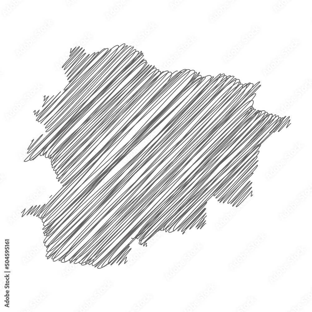 vector illustration of scribble drawing map of Andorra Stock Vector ...