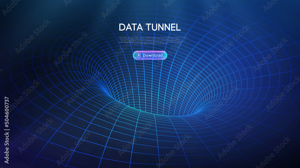 Data bridge vector illustration. Traffic big data and data ...