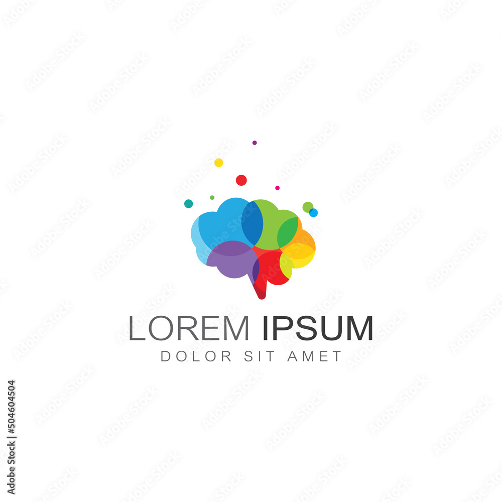 Brain logo. Brain logo with combination of technology and brain part ...