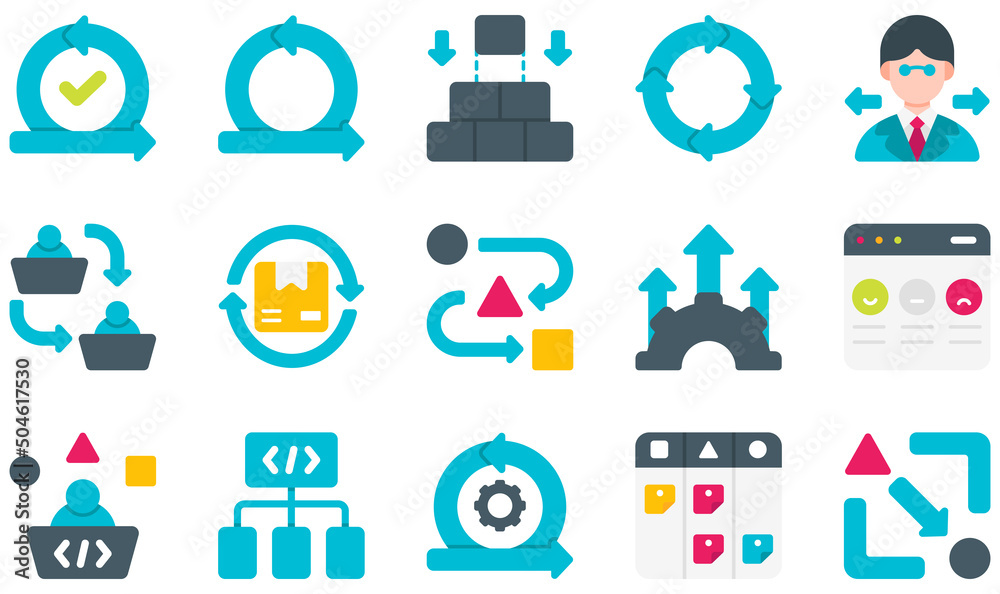 Set of Vector Icons Related to Agile. Contains such Icons as Acceptance ...
