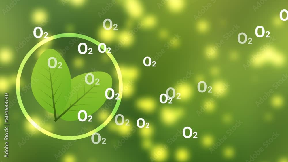 Realising oxygen animation footage clip with bright Circle on blur ...
