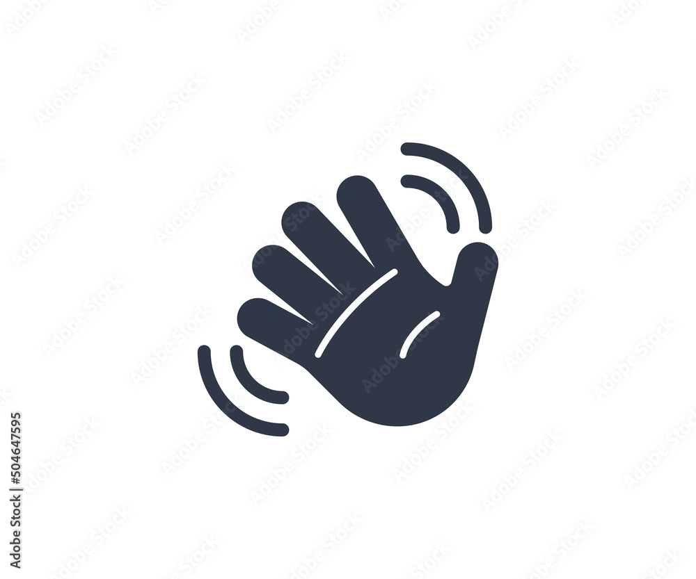 Poster Waving hand vector emoticon – Wall Art | UkPosters