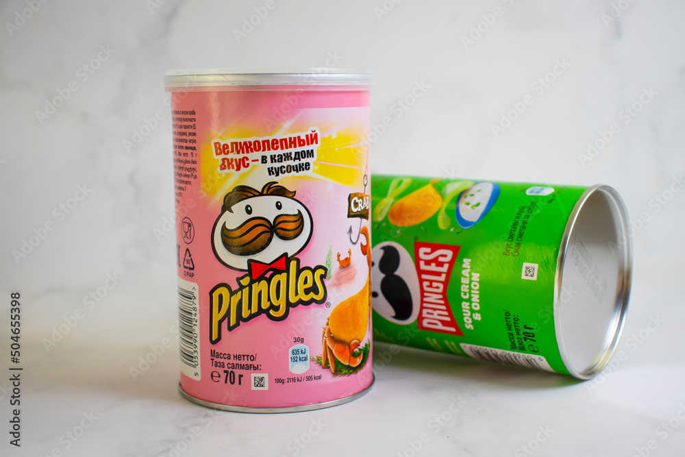 April 24, 2022 Ukraine, Pringles chips, original flavor owned by the ...