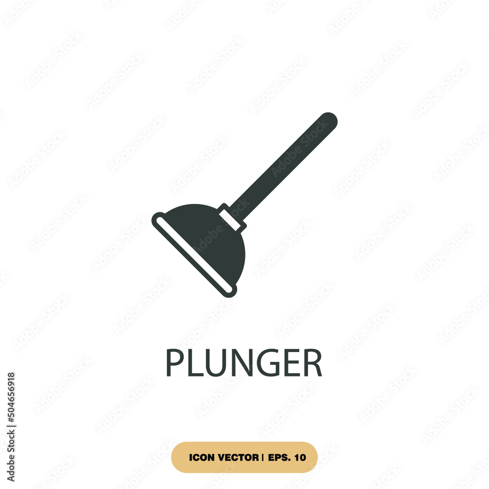 plunger icons symbol vector elements for infographic web Stock Vector ...