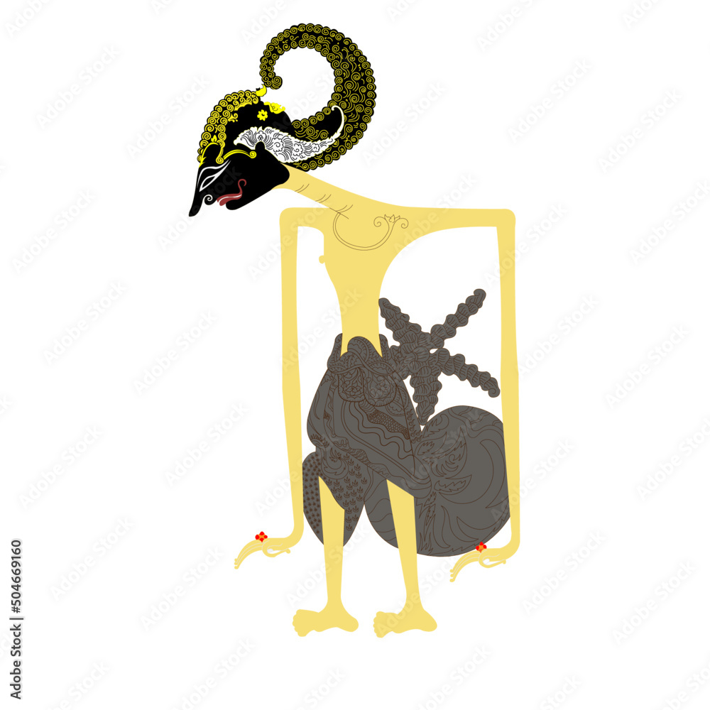 Arjuna shadow puppet Stock Vector | Adobe Stock