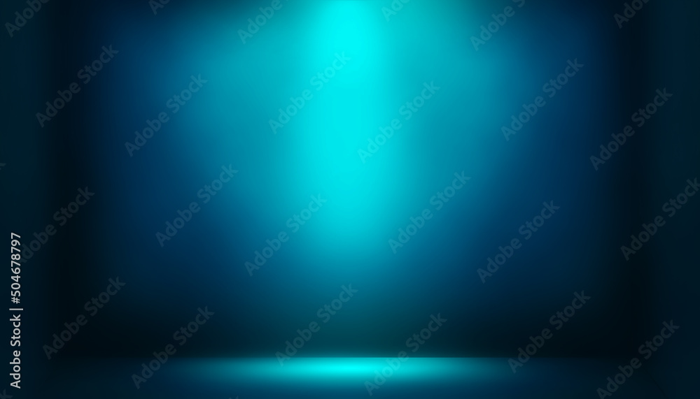 Spotlight blue in room studio background Stock Illustration | Adobe Stock