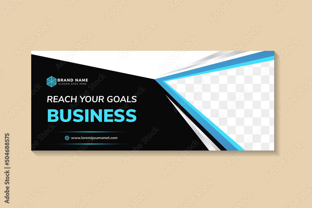 banner design with headline is reach your goals business. Space of ...