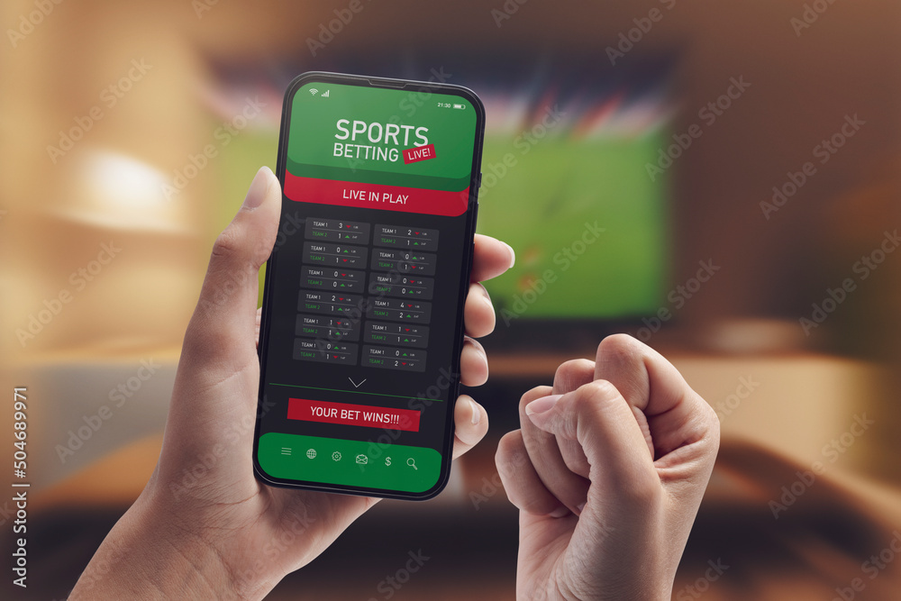 Live in-play betting app Stock Photo | Adobe Stock