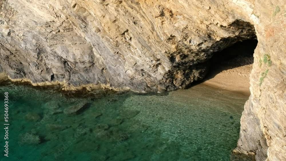 Vídeo do Stock: Video of Little Cave Beach near Karavostasi beach on ...