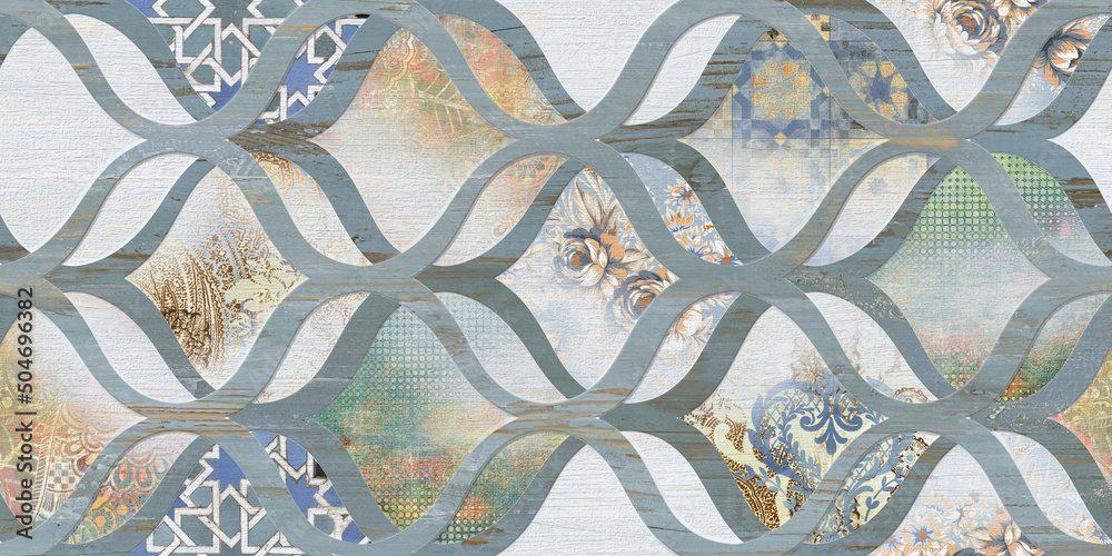 Multicolor Digital Wall Tile Decor For interior Home or Ceramic wall ...