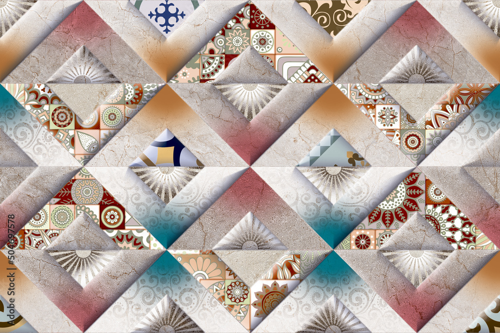 Multicolor Digital Wall Tile Decor For interior Home or Ceramic wall ...