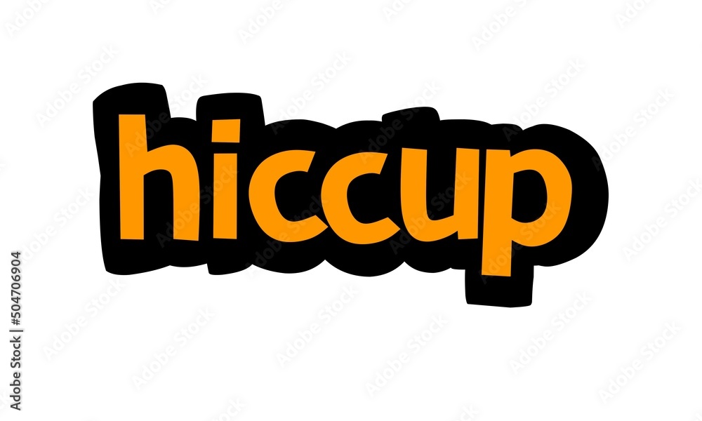 HICCUP writing vector design on white background Stock Vector | Adobe Stock