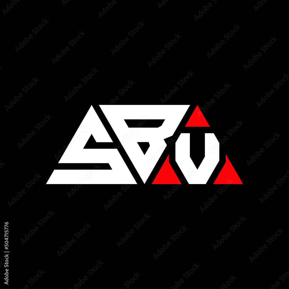 SBV triangle letter logo design with triangle shape. SBV triangle logo ...