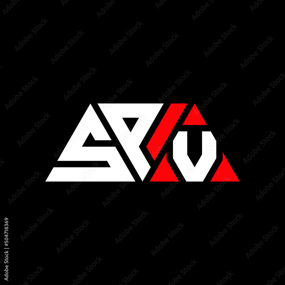 SPV triangle letter logo design with triangle shape. SPV triangle logo ...