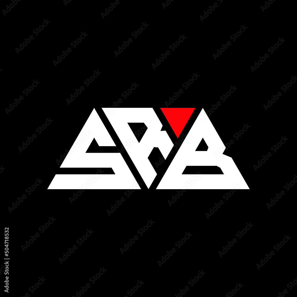 SRB triangle letter logo design with triangle shape. SRB triangle logo ...