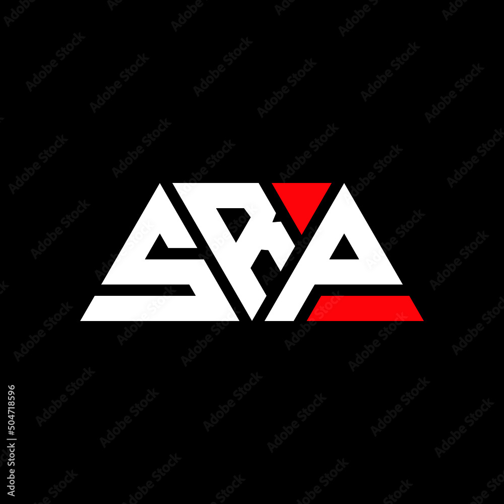 SRP triangle letter logo design with triangle shape. SRP triangle logo ...