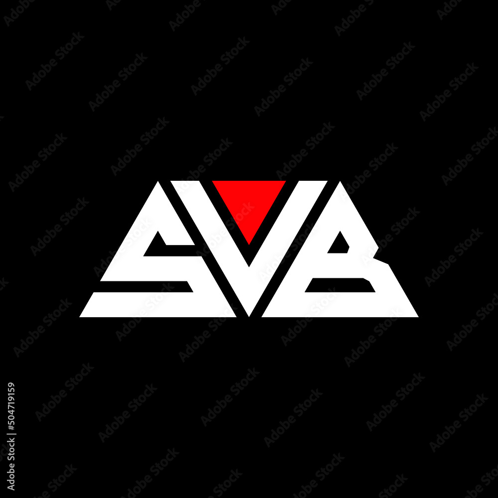 SVB triangle letter logo design with triangle shape. SVB triangle logo design monogram. SVB ...