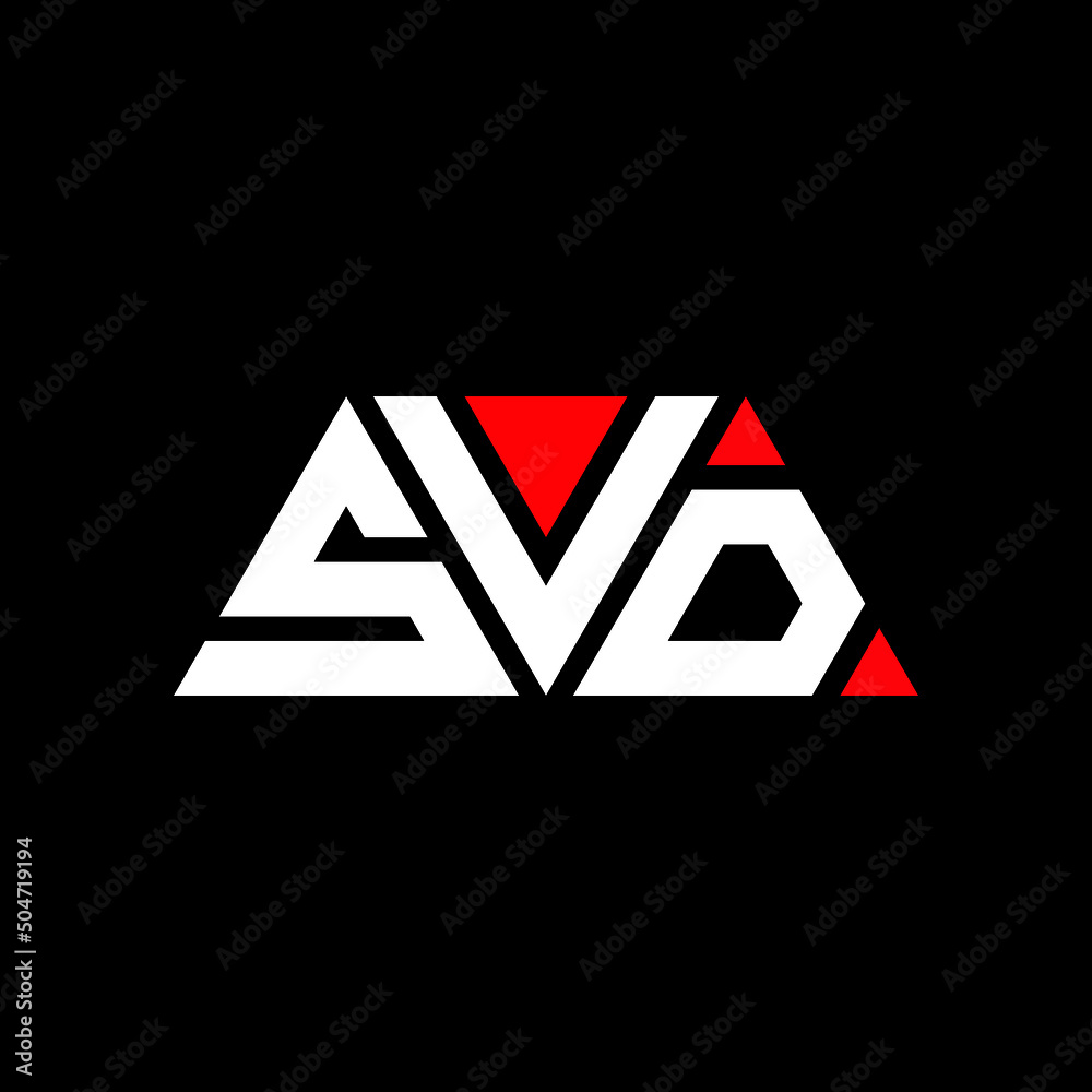 SVD triangle letter logo design with triangle shape. SVD triangle logo ...
