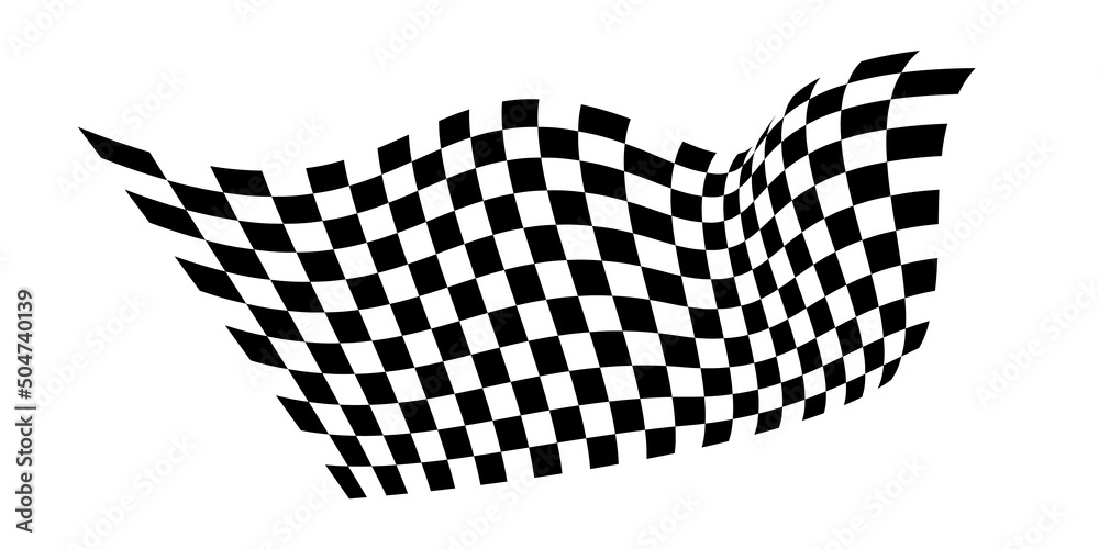 Checkered flag. Signaling on the race track. fabric texture with cubes ...
