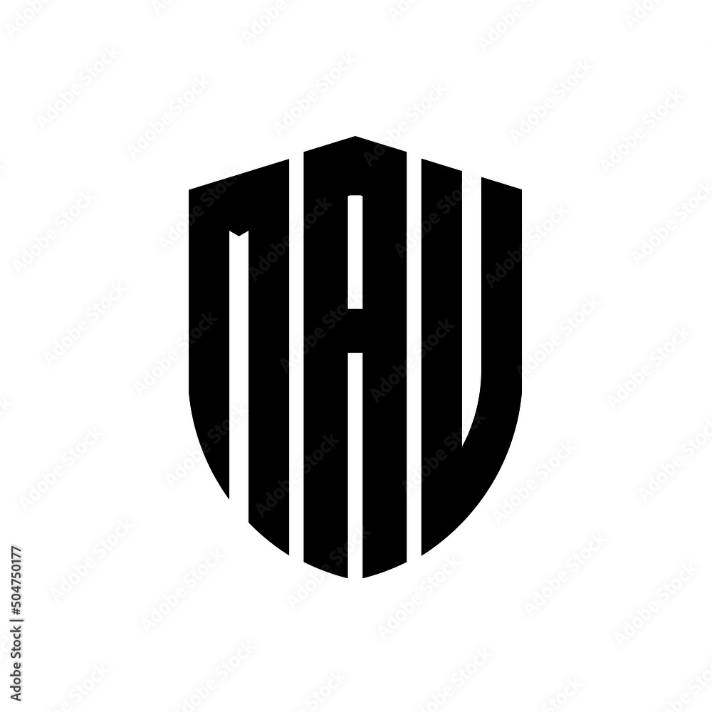 MAV letter logo design. MAV modern letter logo with black background ...