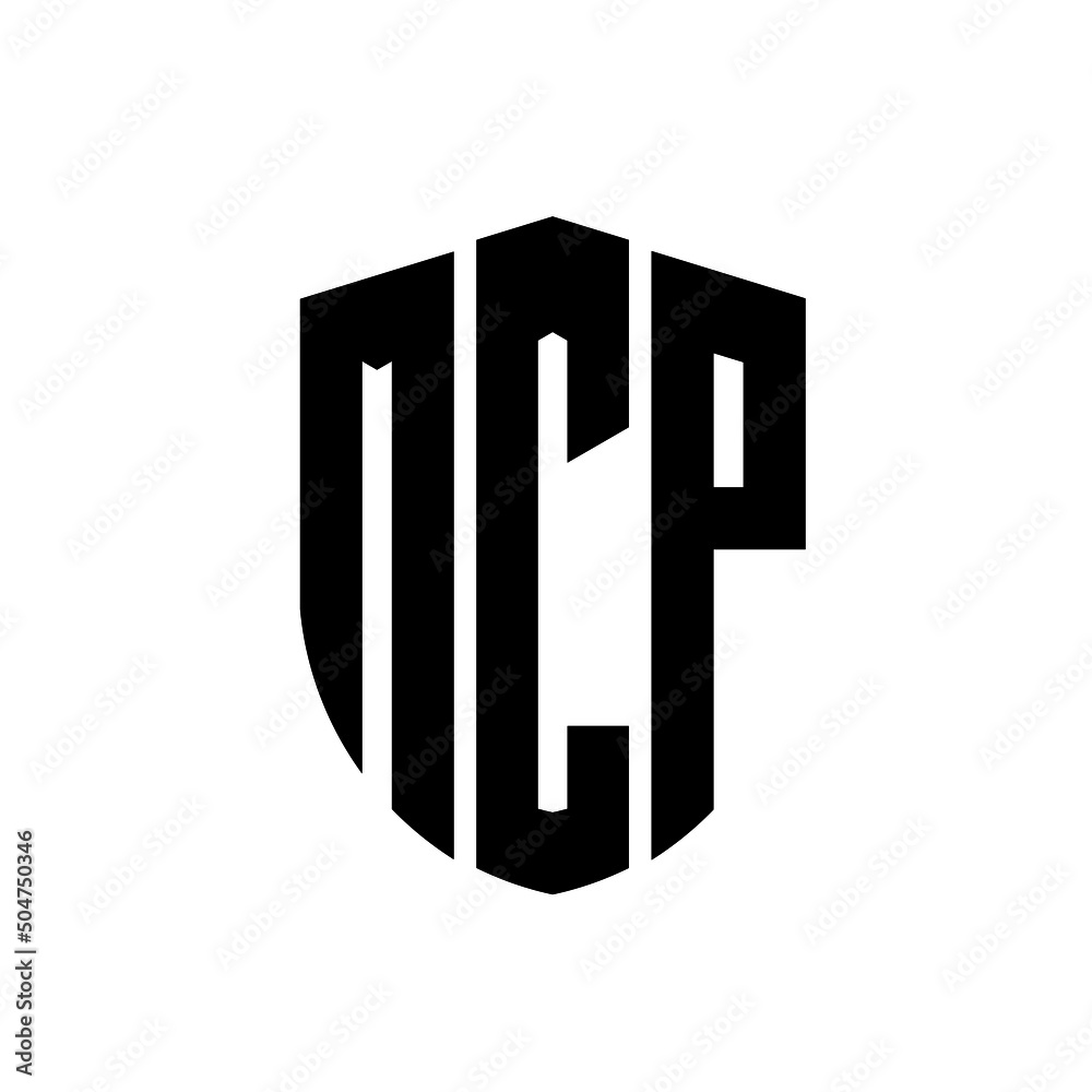 MCP letter logo design. MCP modern letter logo with black background ...