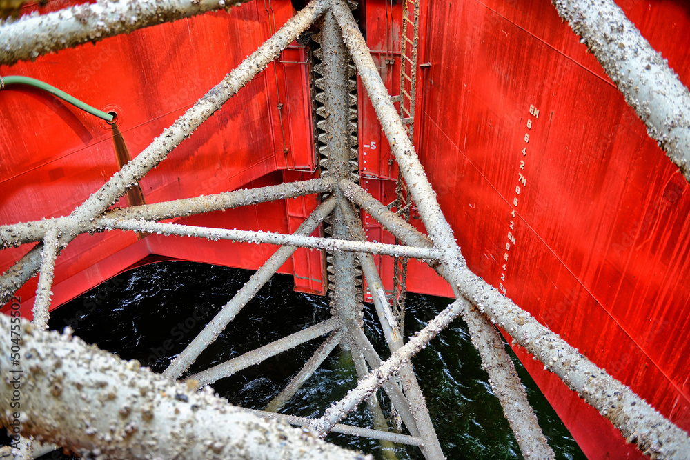 Leg on a jack up drilling rig Stock Photo | Adobe Stock