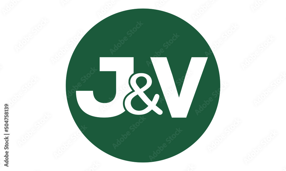 JV and logo design vector template | monogram logo | abstract logo ...