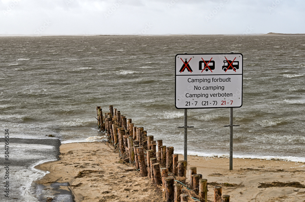 sign on the beach Stock Photo | Adobe Stock